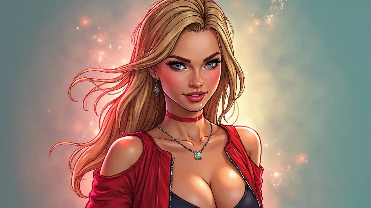 Margot Robbie, de J. Scott Campbell y SamdoesArt