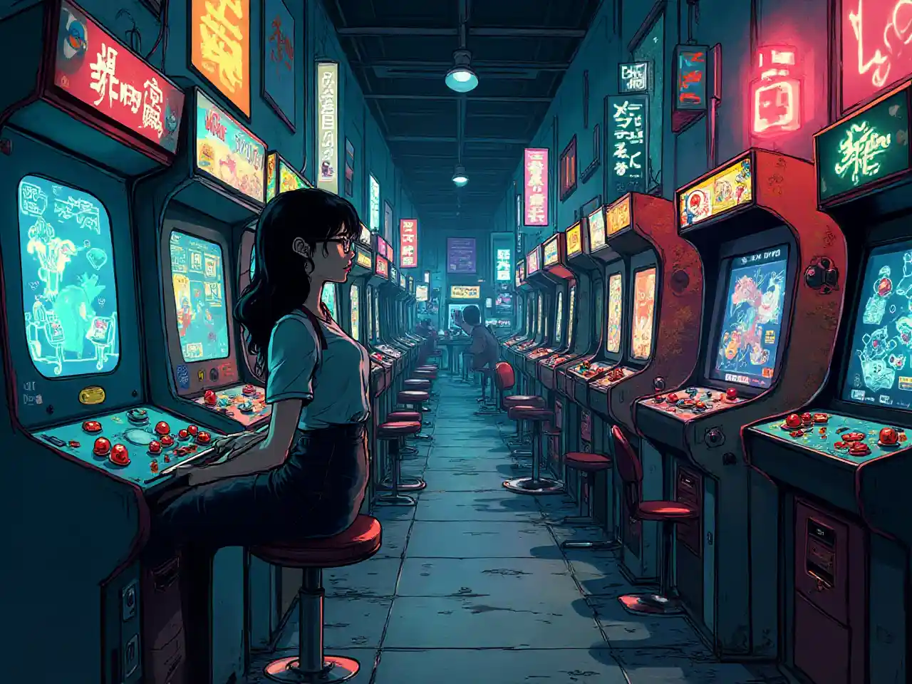 90's Anime Arcade Chaos by Sorayama