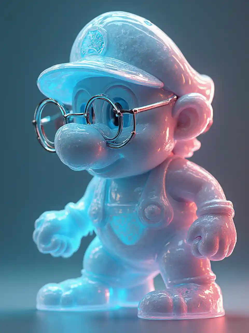 Mario Bros in Glasses Infrared Toycore Art