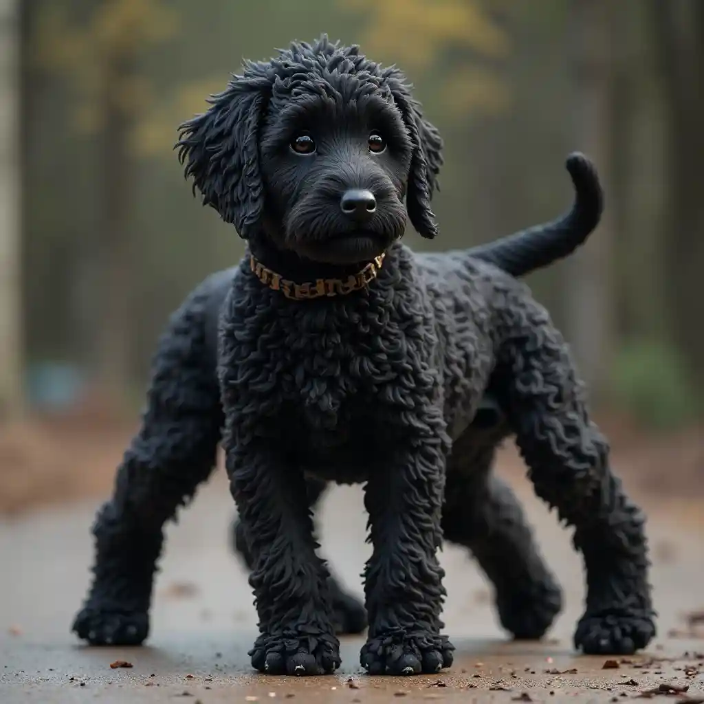 Robotic Labradoodle Black Dog