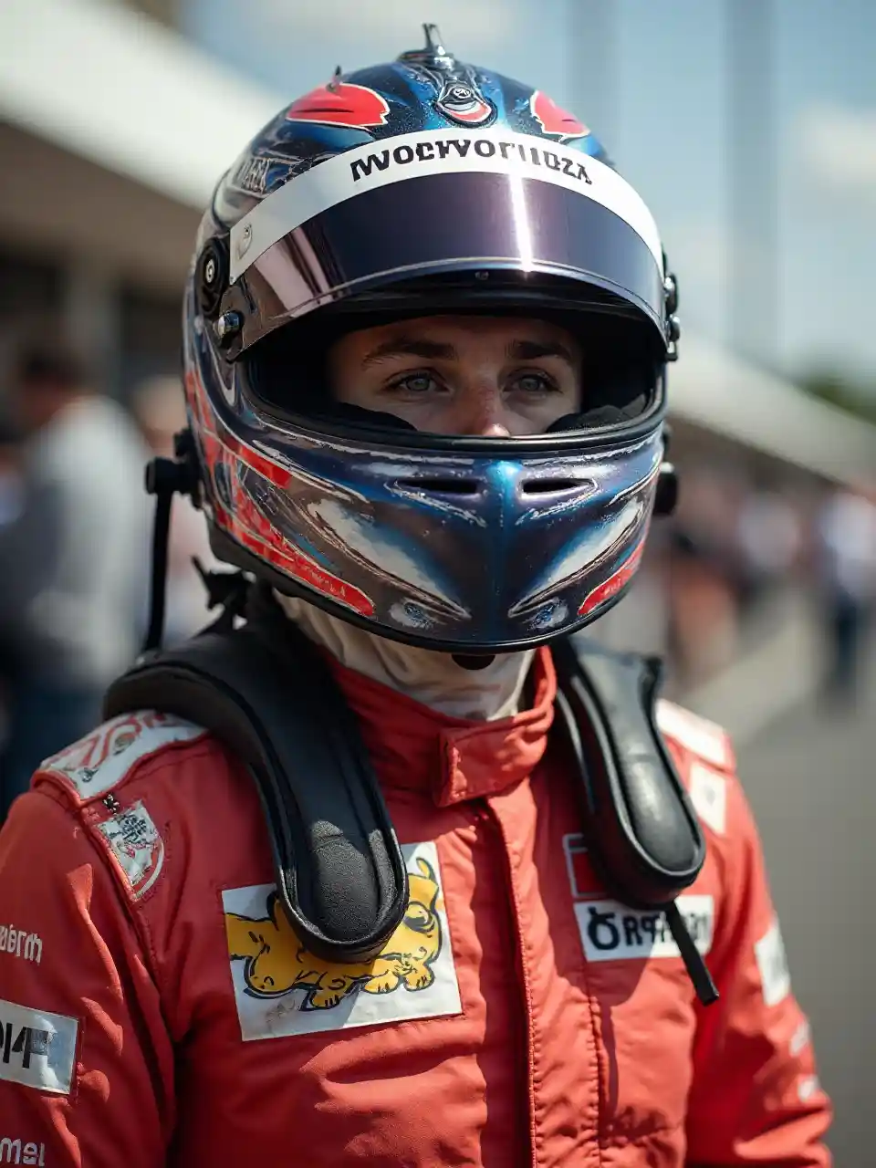 F1 Driver with Helmet and Costume