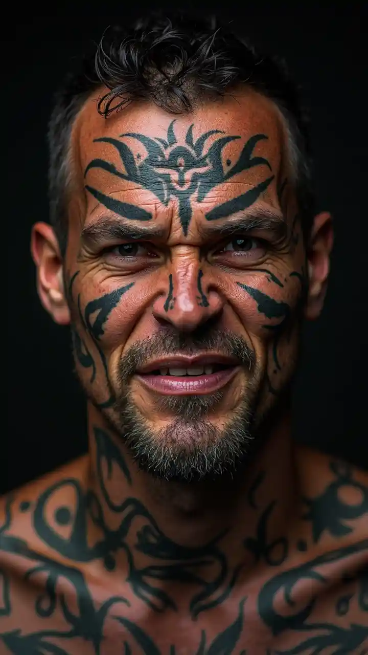 Angry New Zealand Native Man Portrait