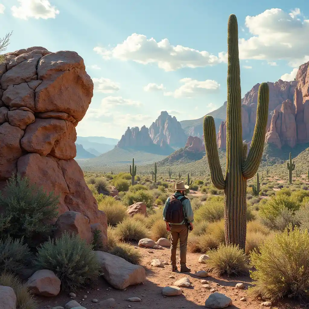 Arizona Plains: Boulders, Cactus, and Cowboys