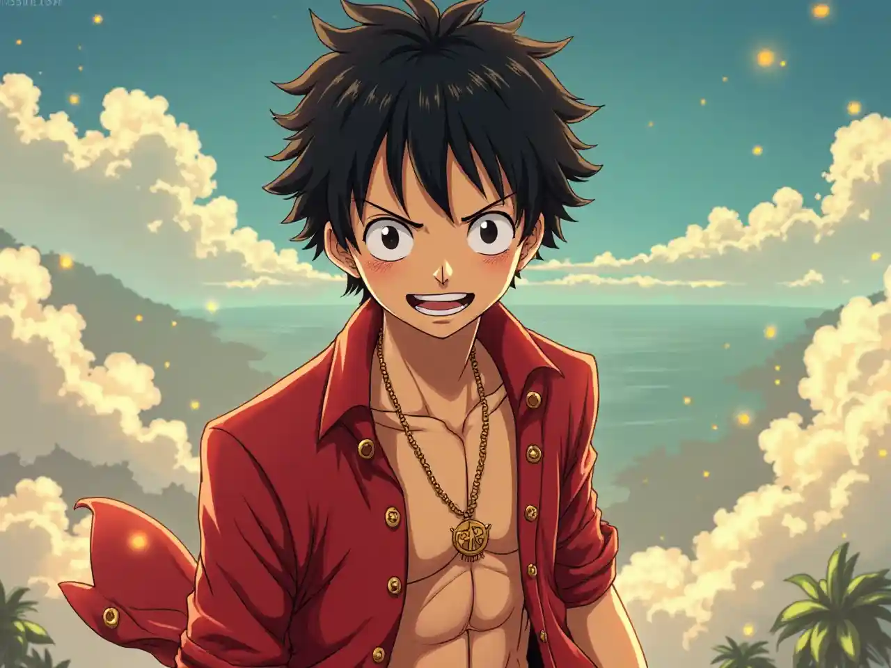 One Piece Luffy Teenager Morning Light