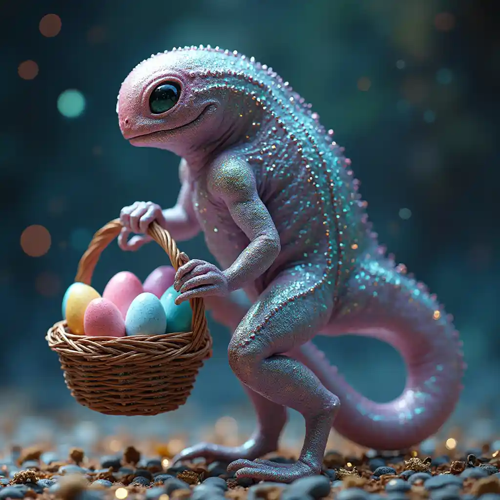 Iridescent Xenomorph with Easter Eggs