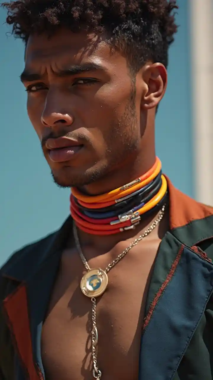 Minimalist Vibrant Collars for Men Inspired by Virgil Abloh