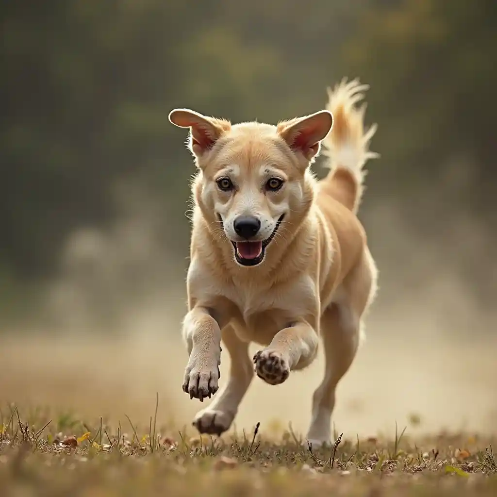 Dog Chasing Its Tail