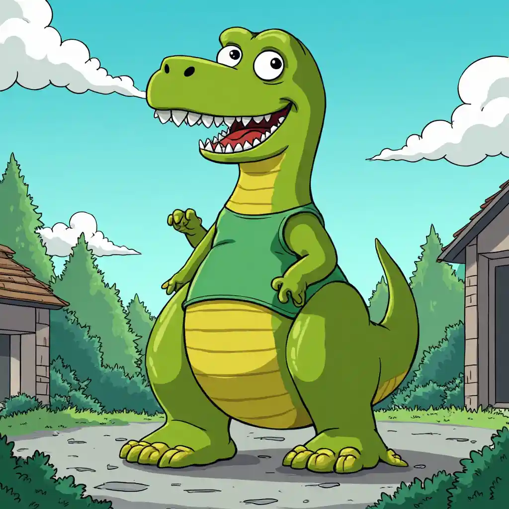 Simpsons Comics T-Rex Character