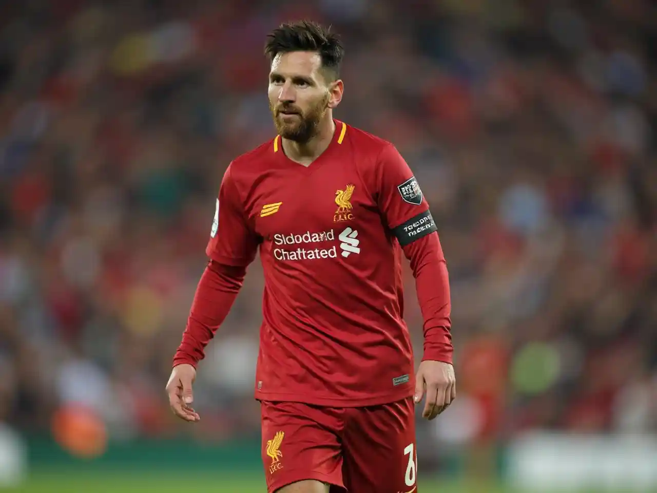 Lionel Messi in Liverpool 2023 Kit
