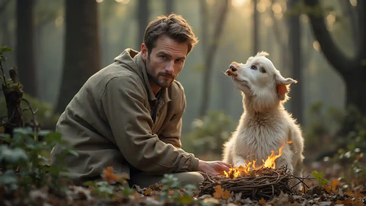 Happy Chef Running Towards Camera Full Length