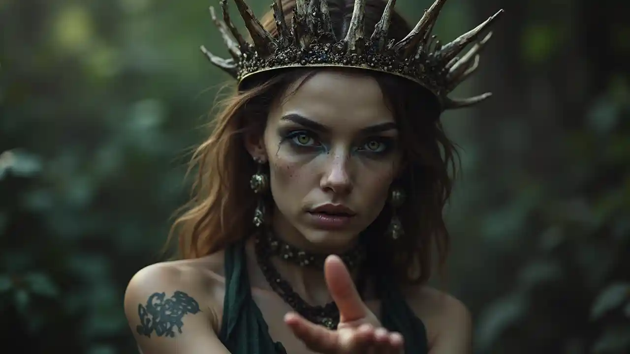 Demonic Princess with Bone Crown