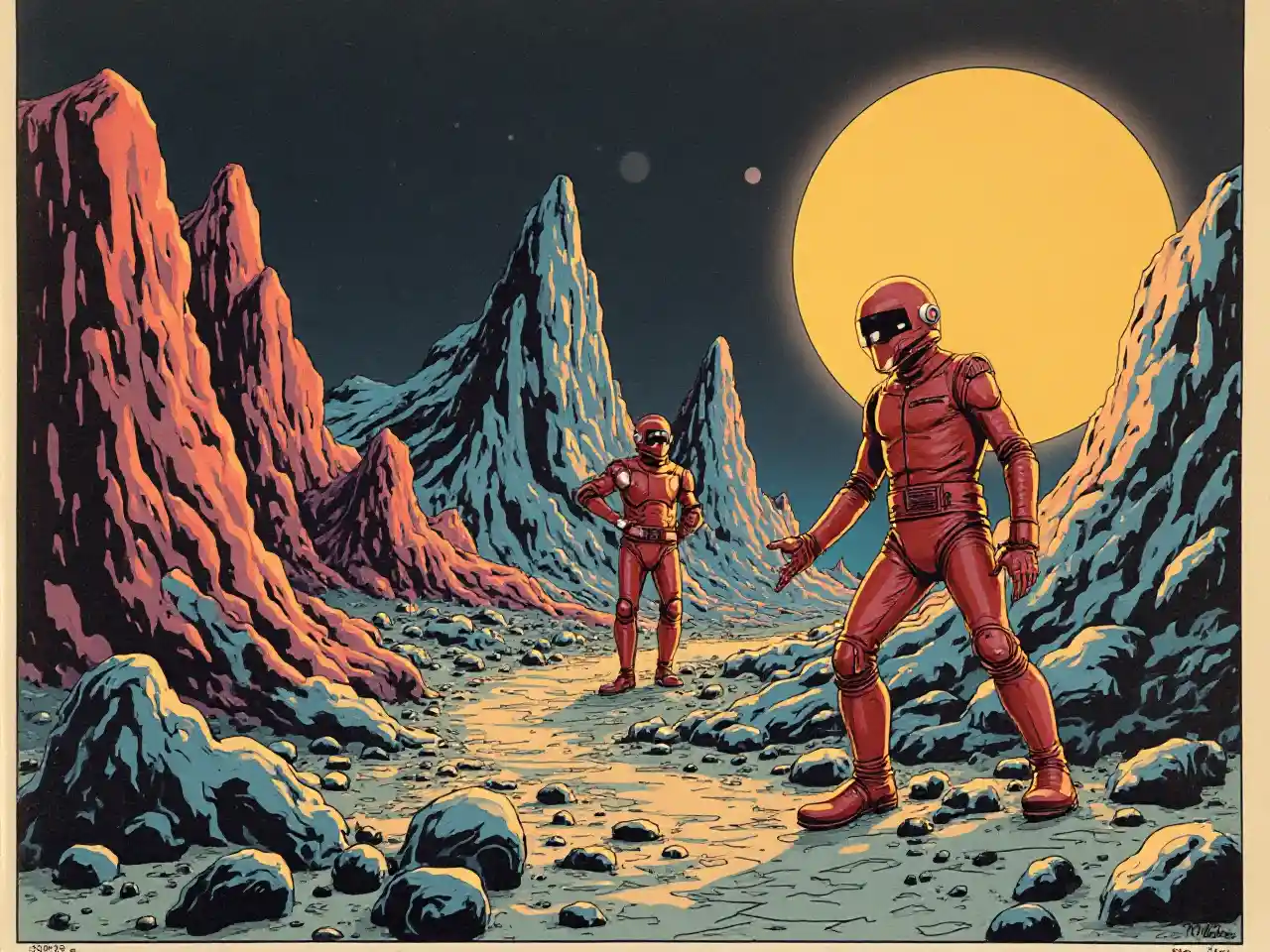 1970s Sci-Fi Fantasy Daft Punk Comic Art