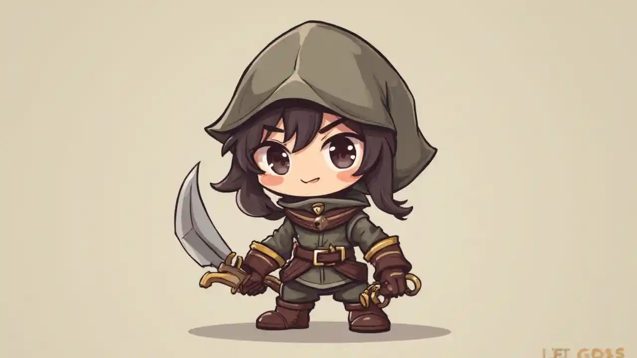 ตัวละครดีเอ็นดี Rogue Chibi น่ารัก