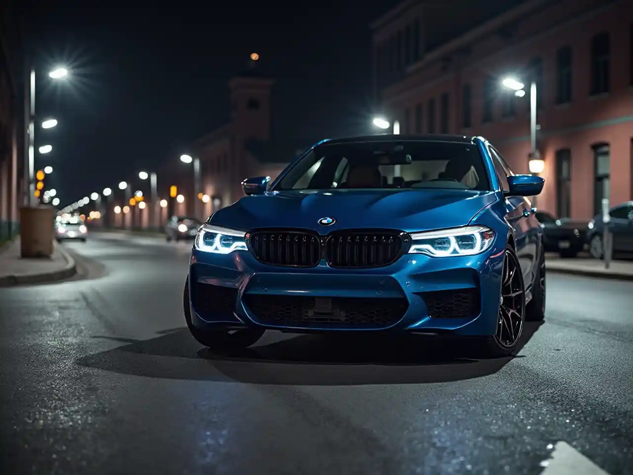 Exploring the BMW M5 CS in the Underground Night