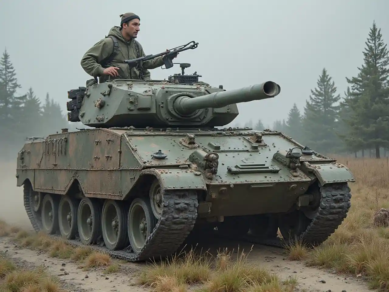 The Lion King Surrounded by Majestic Tanks