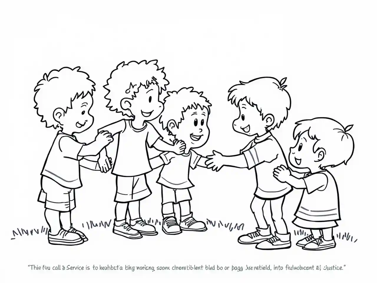 A Fun and Friendly Colouring Page for Young Children