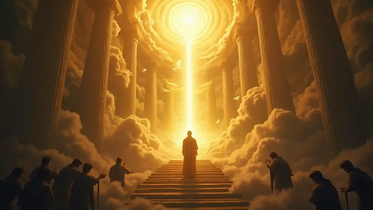 Celestial Ascension: A Dramatic Divine Revelation in Space