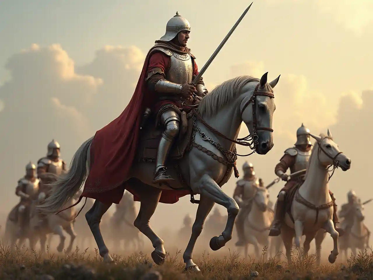 Creating a Medieval Royal Knight on Horseback with Infantry