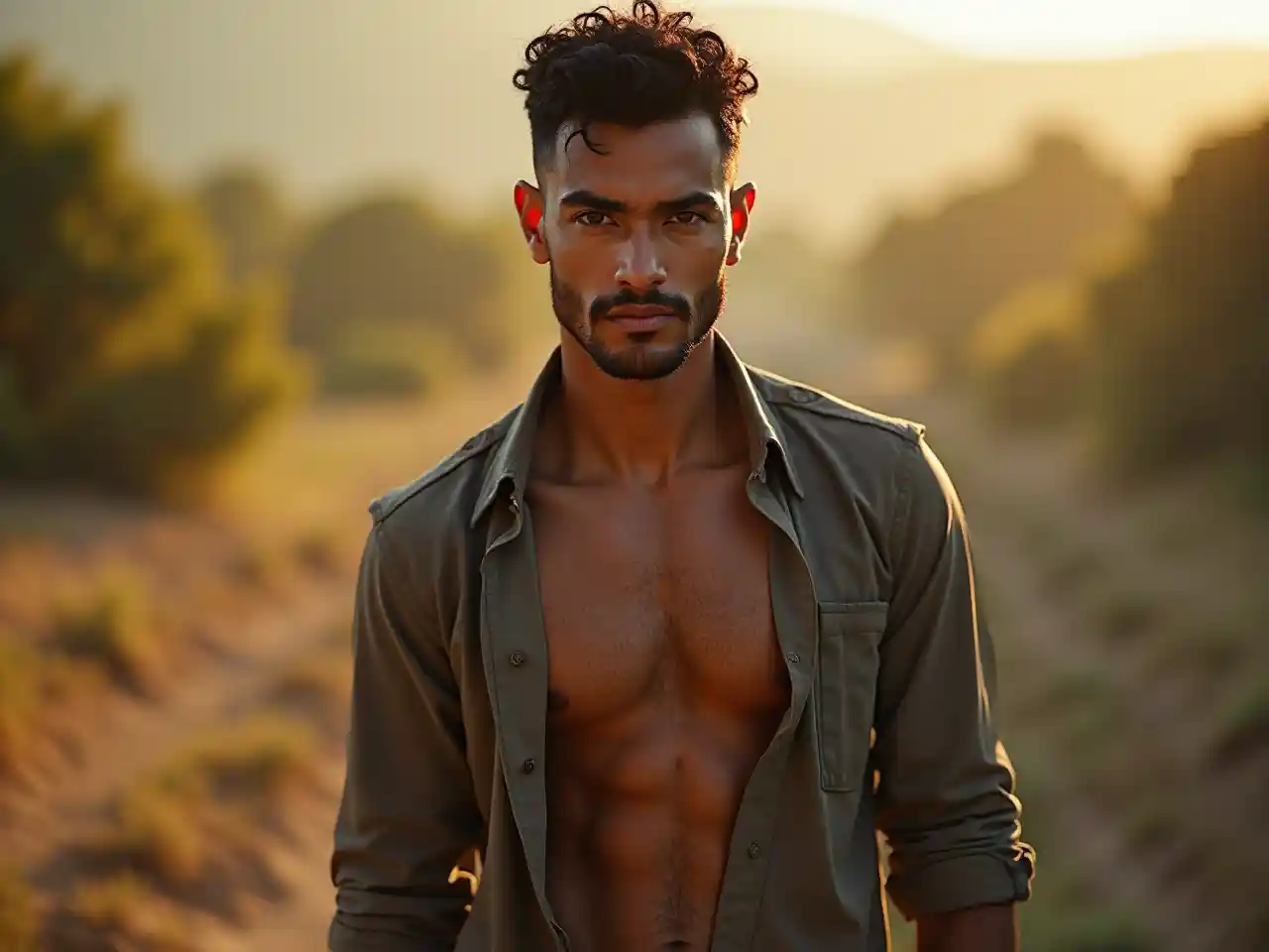 Captivating Portrait of a Strikingly Handsome Latino Man