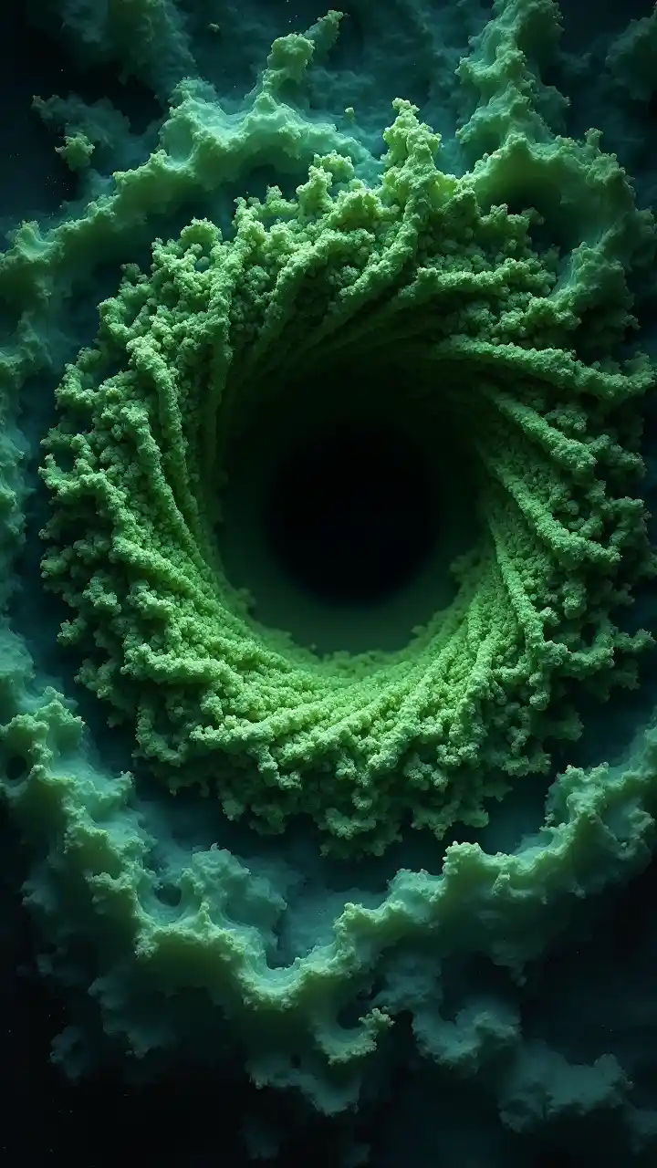 Exploring the Surreal Beauty of Weed Fractals in Space