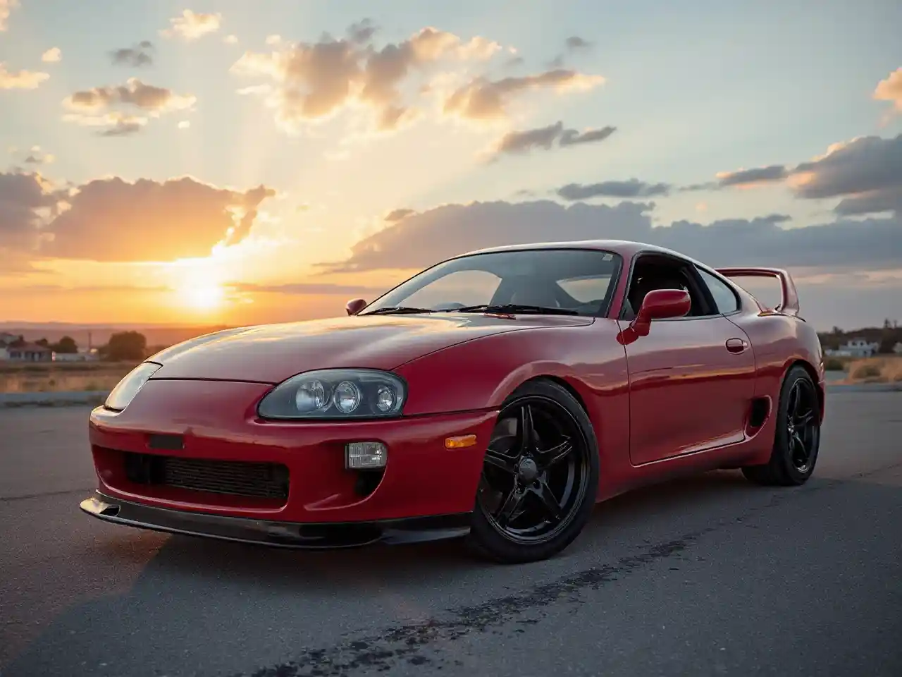 Exploring the Iconic Toyota Supra MK4 Among Skyscrapers