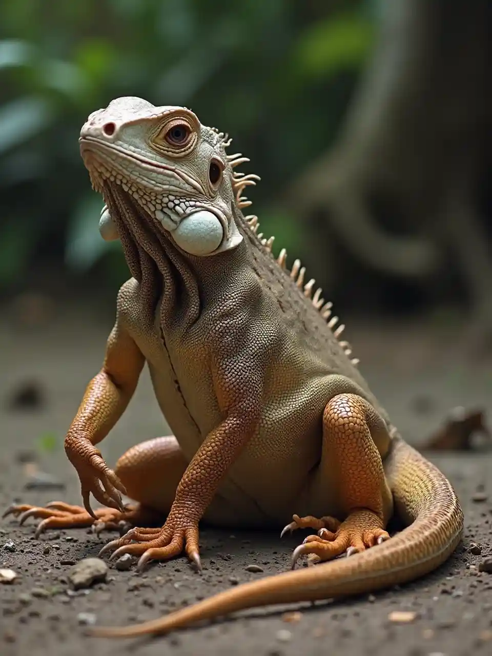 Observing an Iguana's Subtle Movements and Behavior