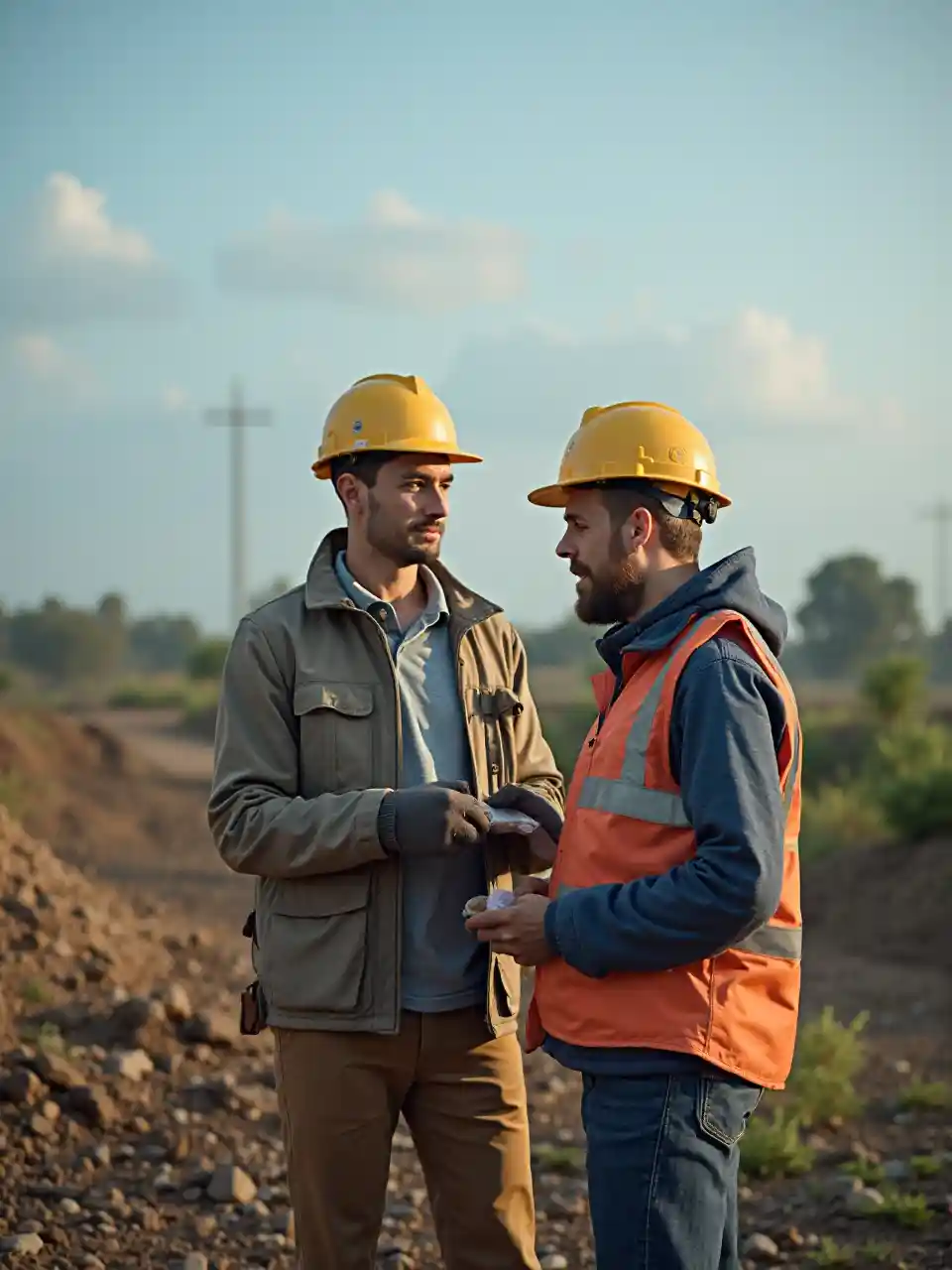 Two Male Engineers Analyzing Environmental Geology