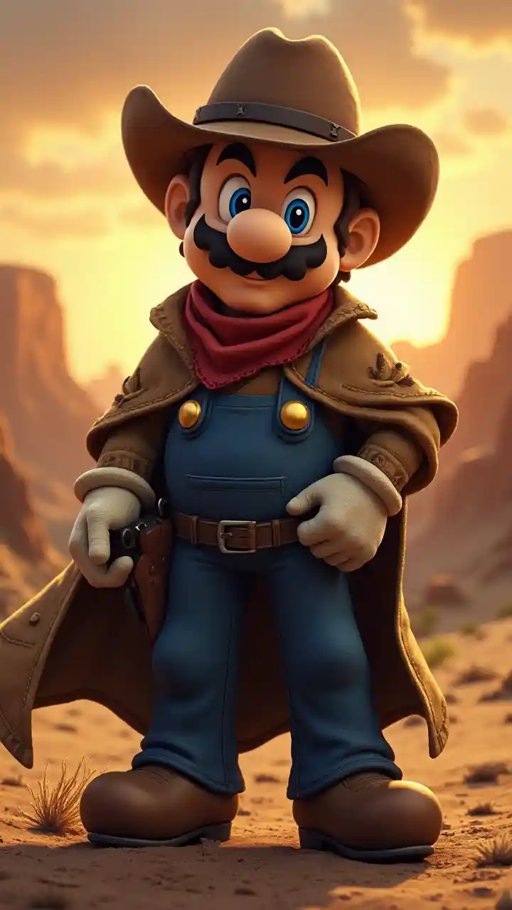 The Adventurous Cowboy Mario in the Wild West