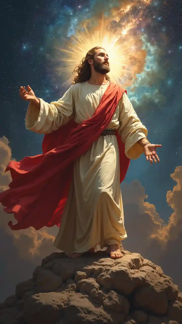 Majestic Portrait of Jesus Christ Reigning Over the Universe