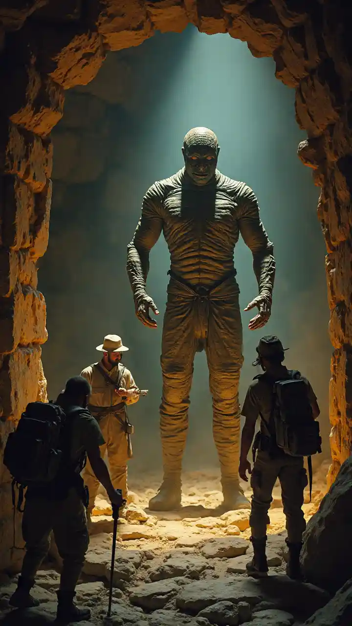 Ancient Tomb Explorers Under Attack by a Mummy