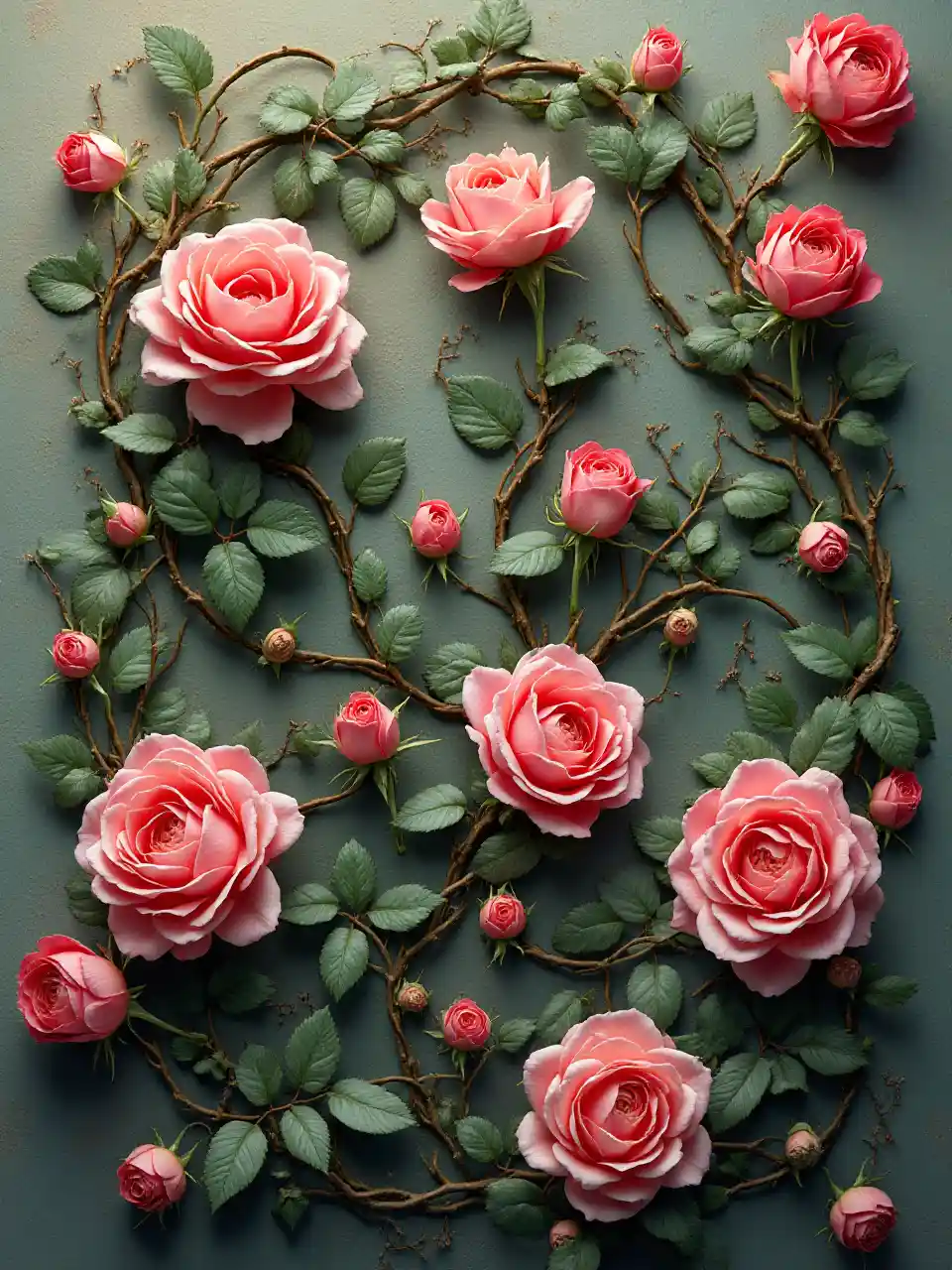 The Enchanting Beauty of Swirly Vines and Roses
