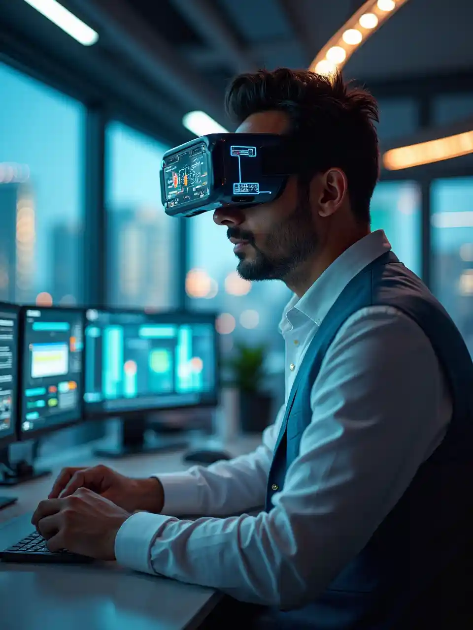 Exploring Advanced AR Glasses Technology in a Creative Workspace