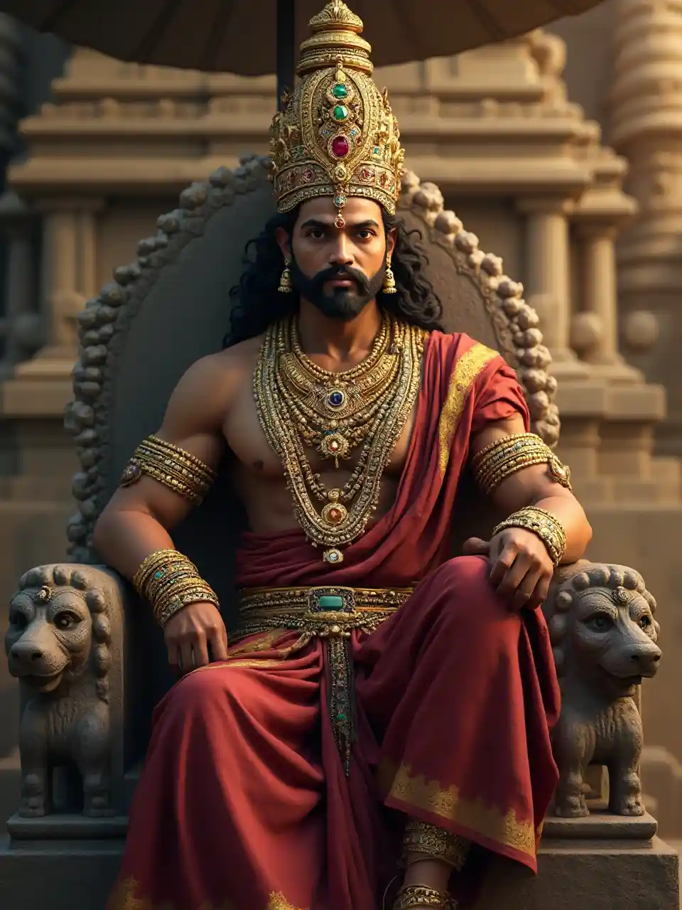 A Majestic Portrait of an Ancient South Indian King from the 11th Century