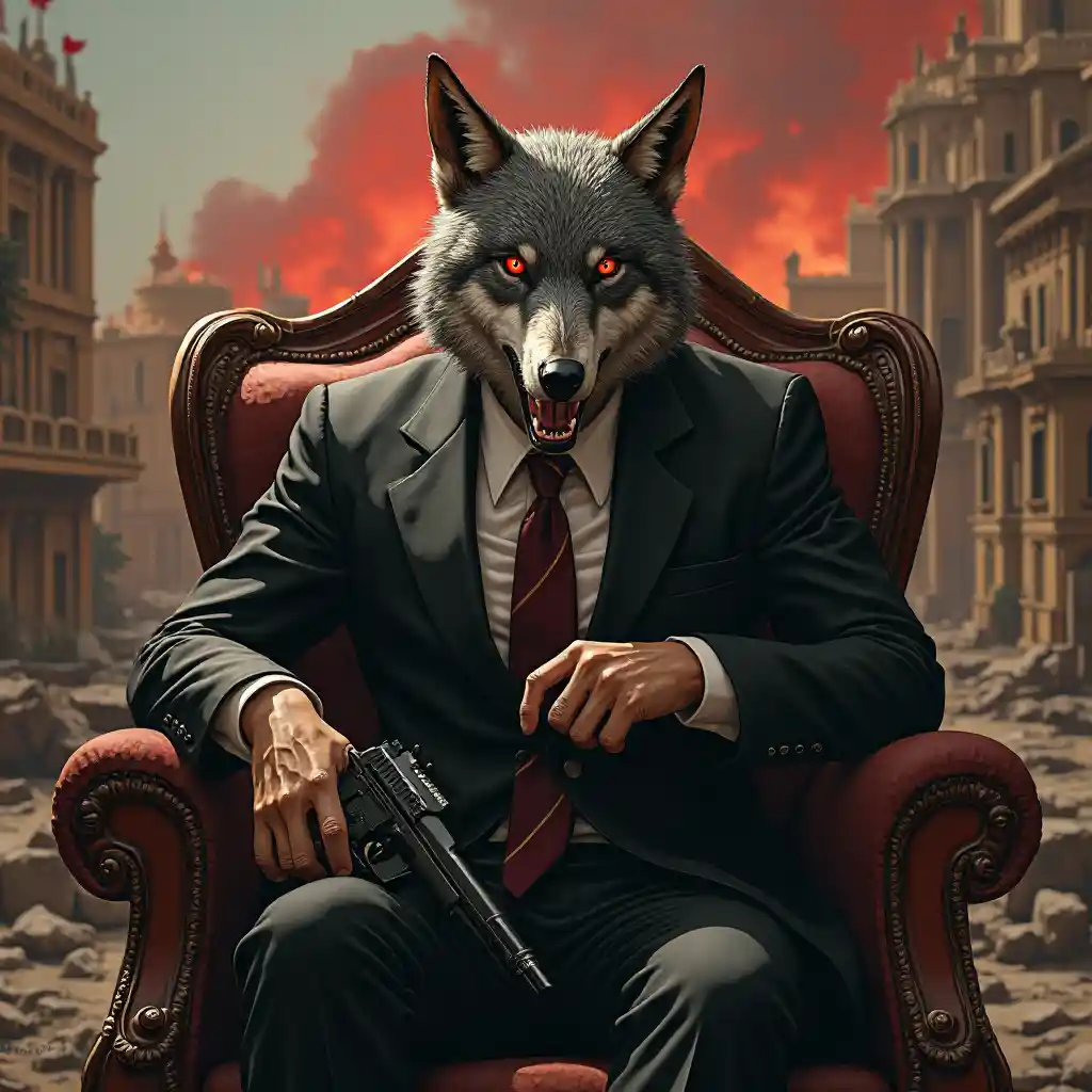 A Bloodthirsty Wolf and President Biden in Conflict
