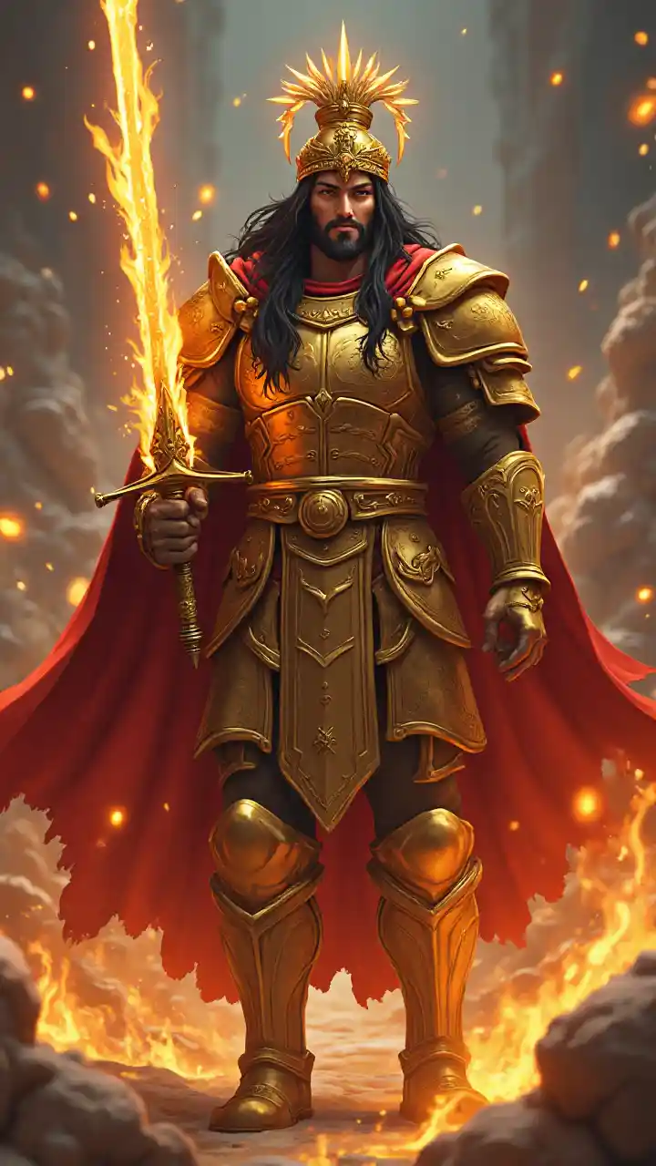 The God Emperor of Man from Warhammer 40K in Anime Style