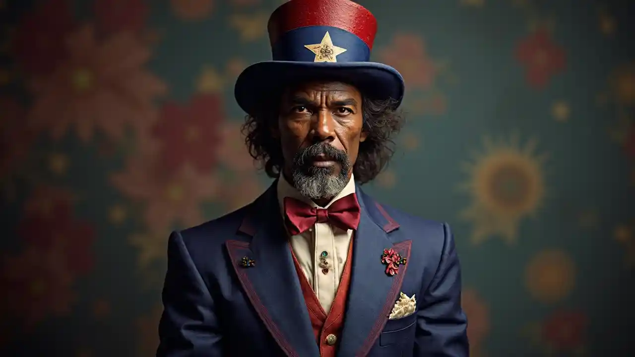 Creating an Image of Samuel Jackson in Uncle Sam Costume