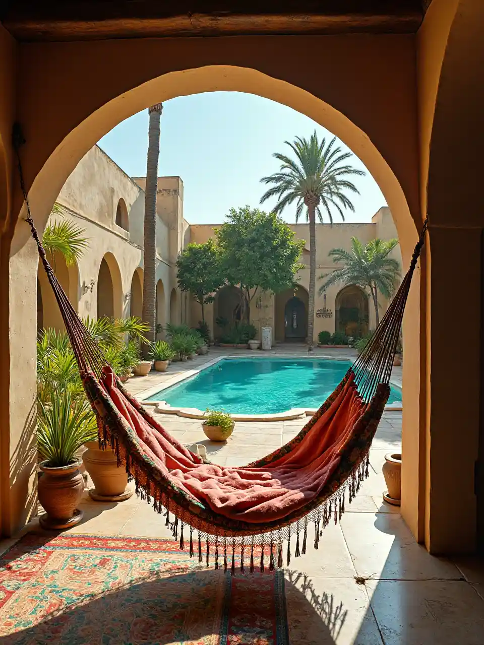 A Relaxing Oasis with Vibrant Designs and Scenic Views