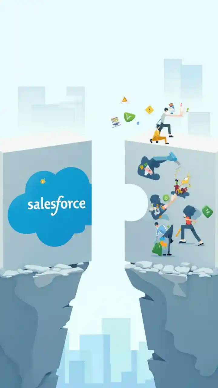 Visual Representation of the Separation Between Veeva and Salesforce