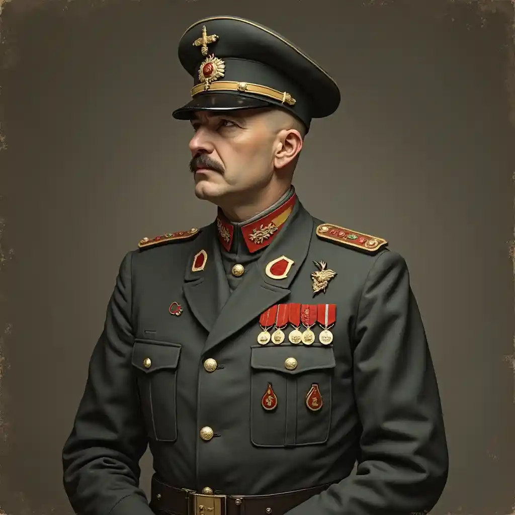 Realistic Soviet Military Uniform Portraits Inspired by HoI4