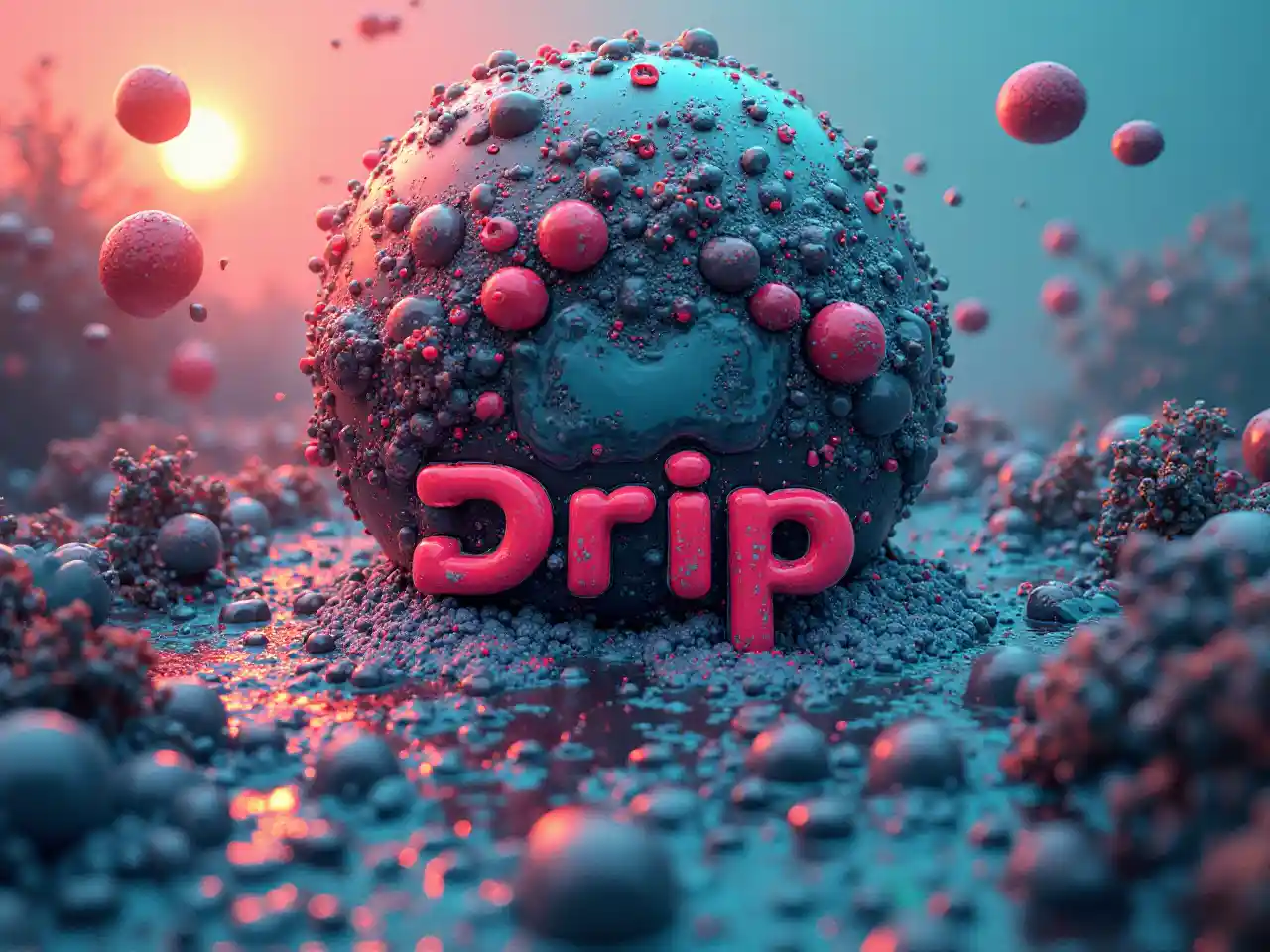 Creative Drip Album Cover Art for Electronic Music