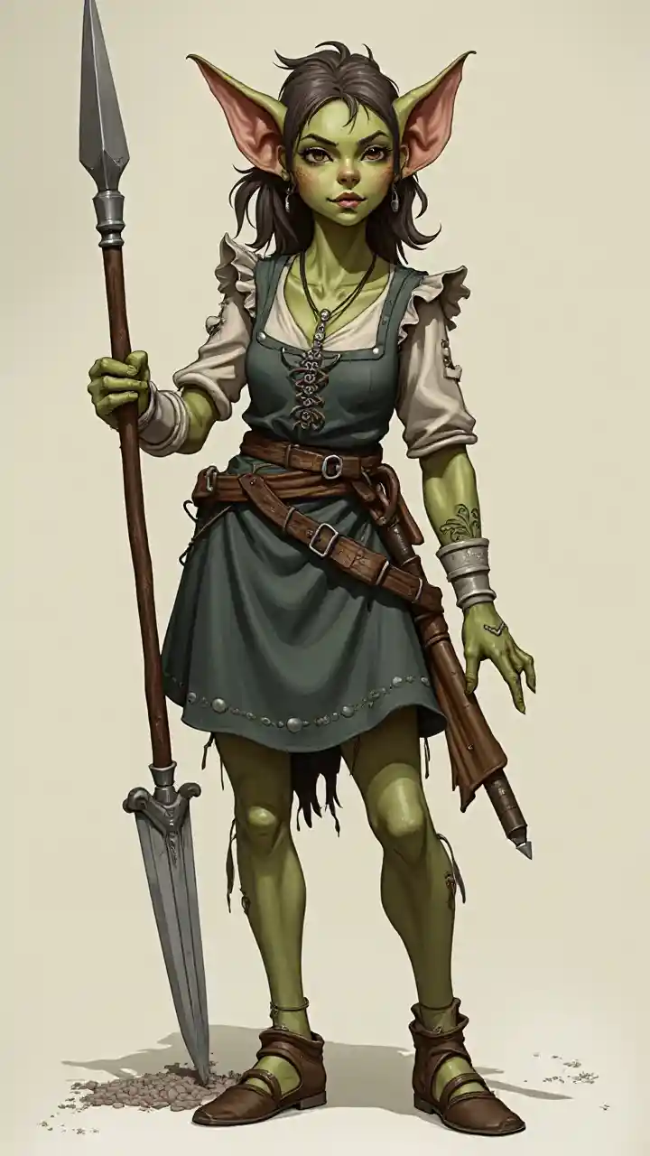 The Adventurous Goblin Maid with a Spear Mop