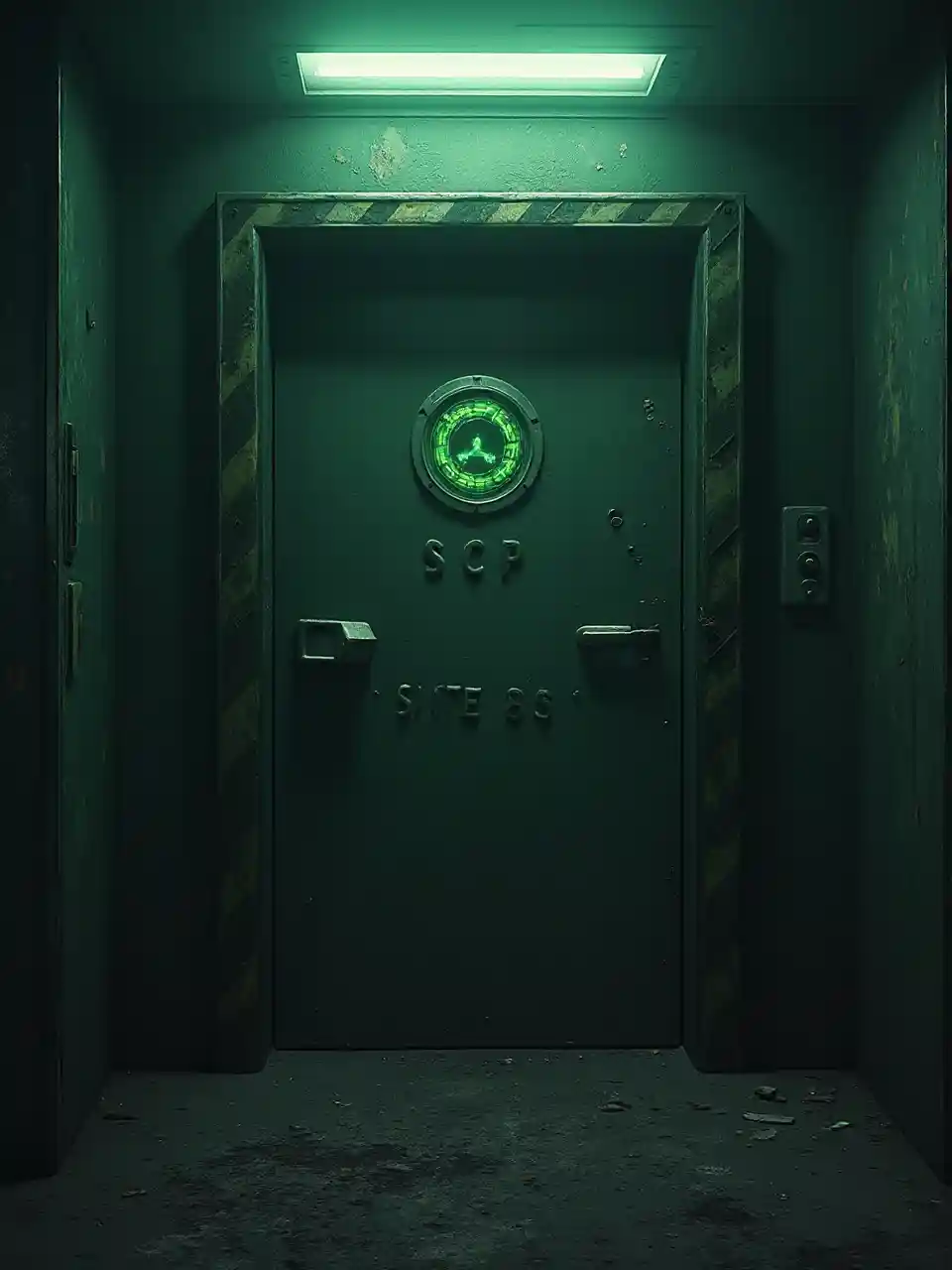 A Mysterious Industrial Sci-Fi Scene with SCP Elements