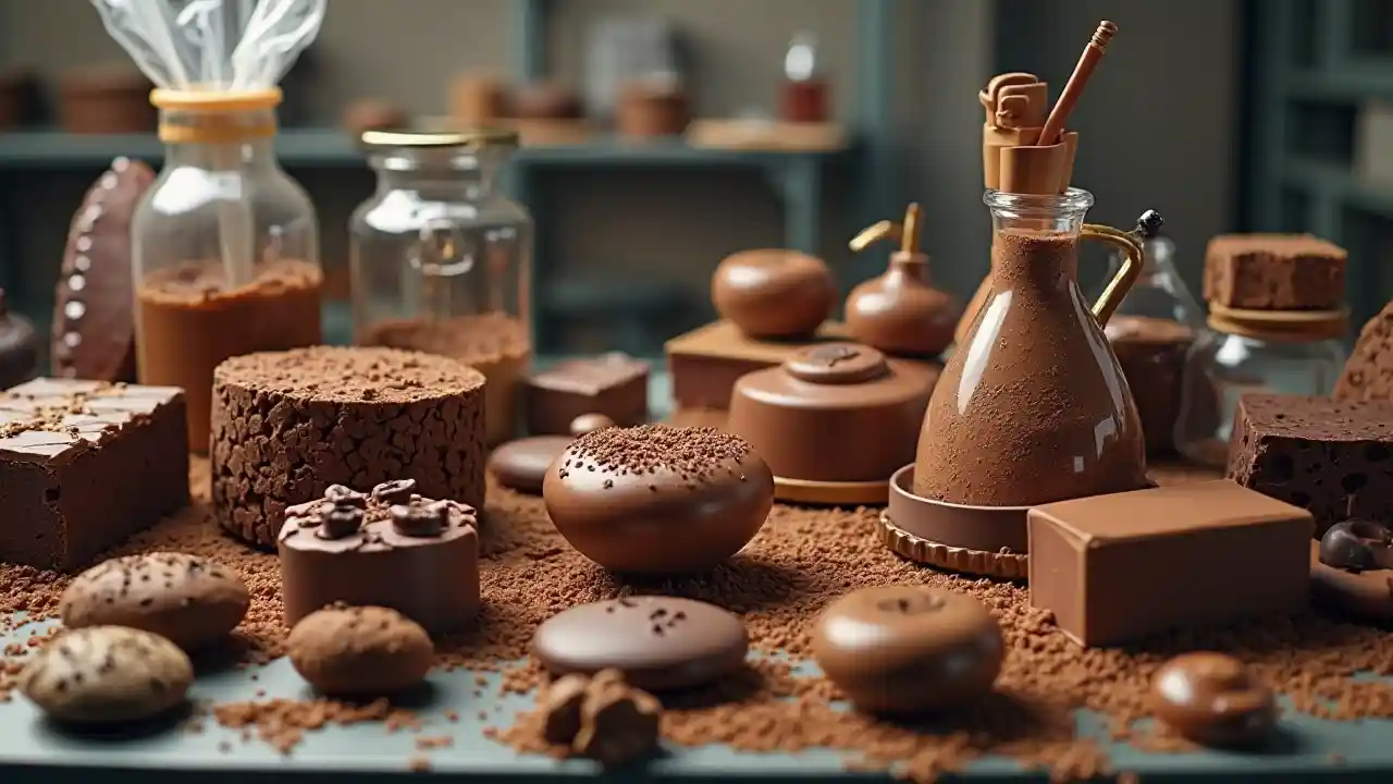 A Sweet Laboratory Crafted from Brown Chocolate Delights
