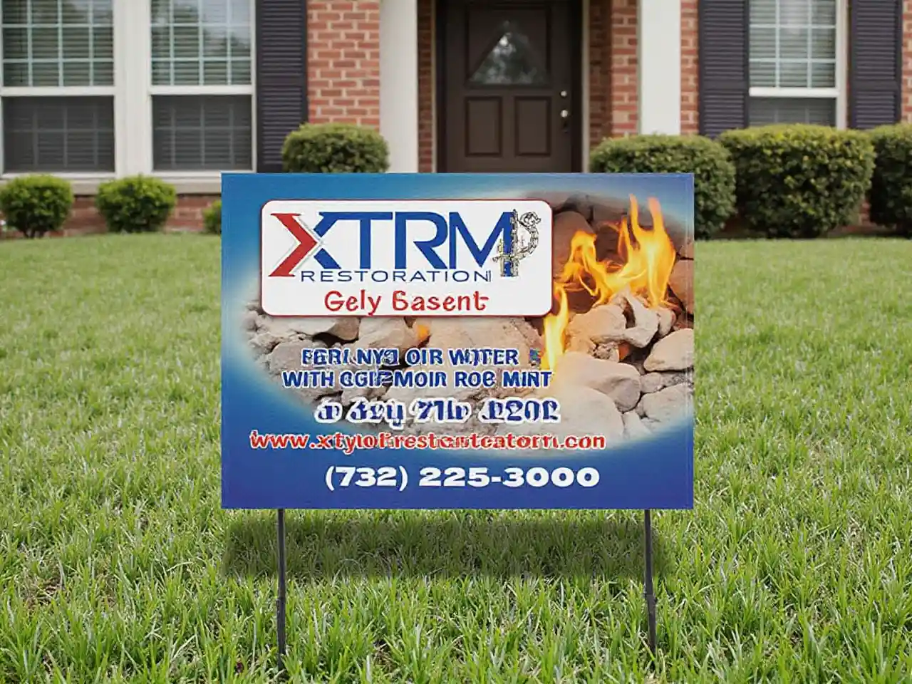 Designing an Effective Yard Sign for XTRM Restoration Services