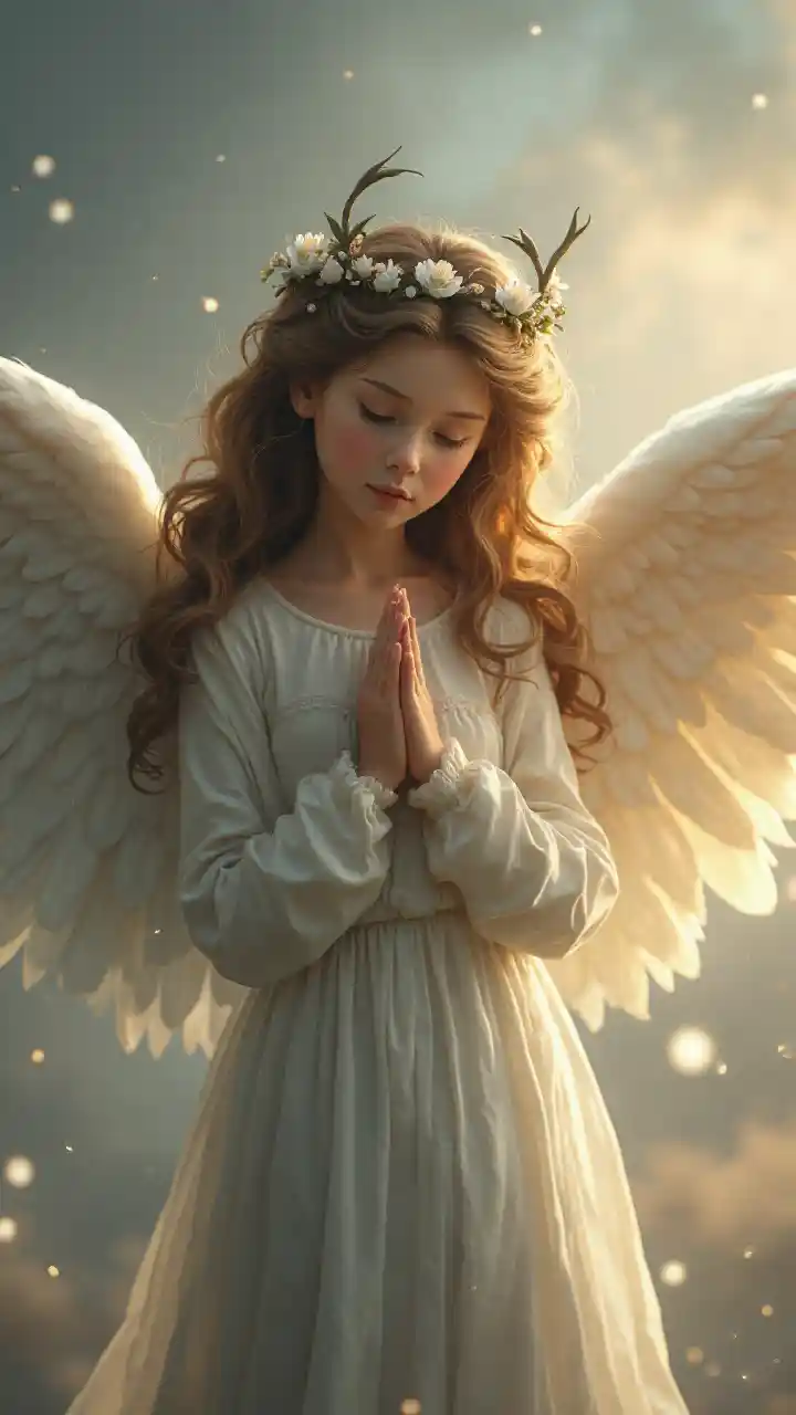 A Photorealistic Rendering of a Loving Angel with Wings