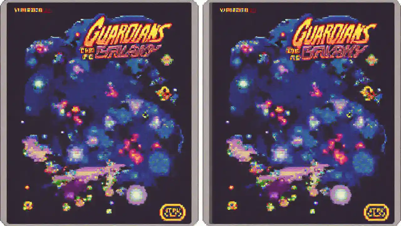 Designing an NES Cartridge Label for Guardians of the Galaxy