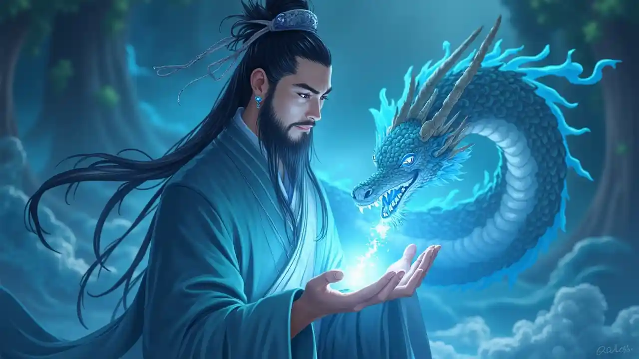 Dreamy Artistic Animation of a Handsome Ancient Chinese Man