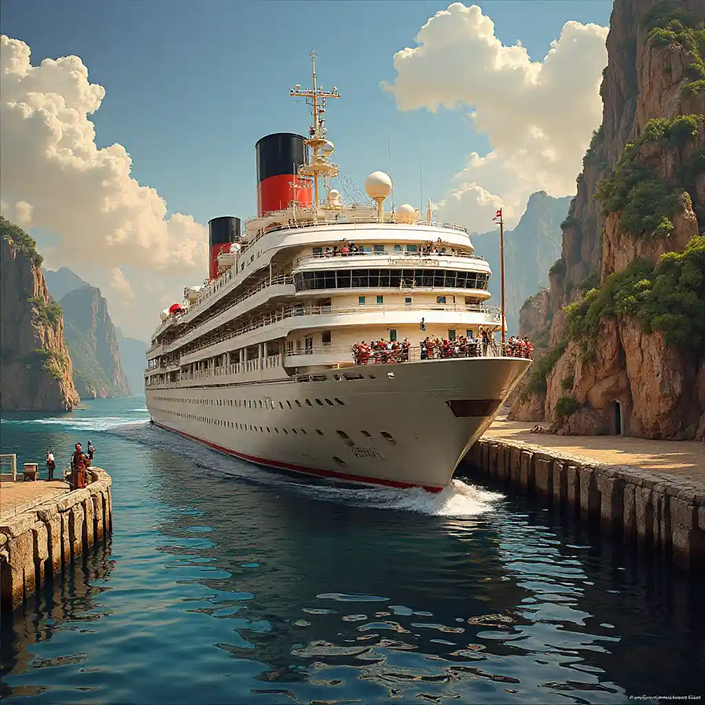 Exploring Cruise Ships Amidst Baroque Architectural Wonders