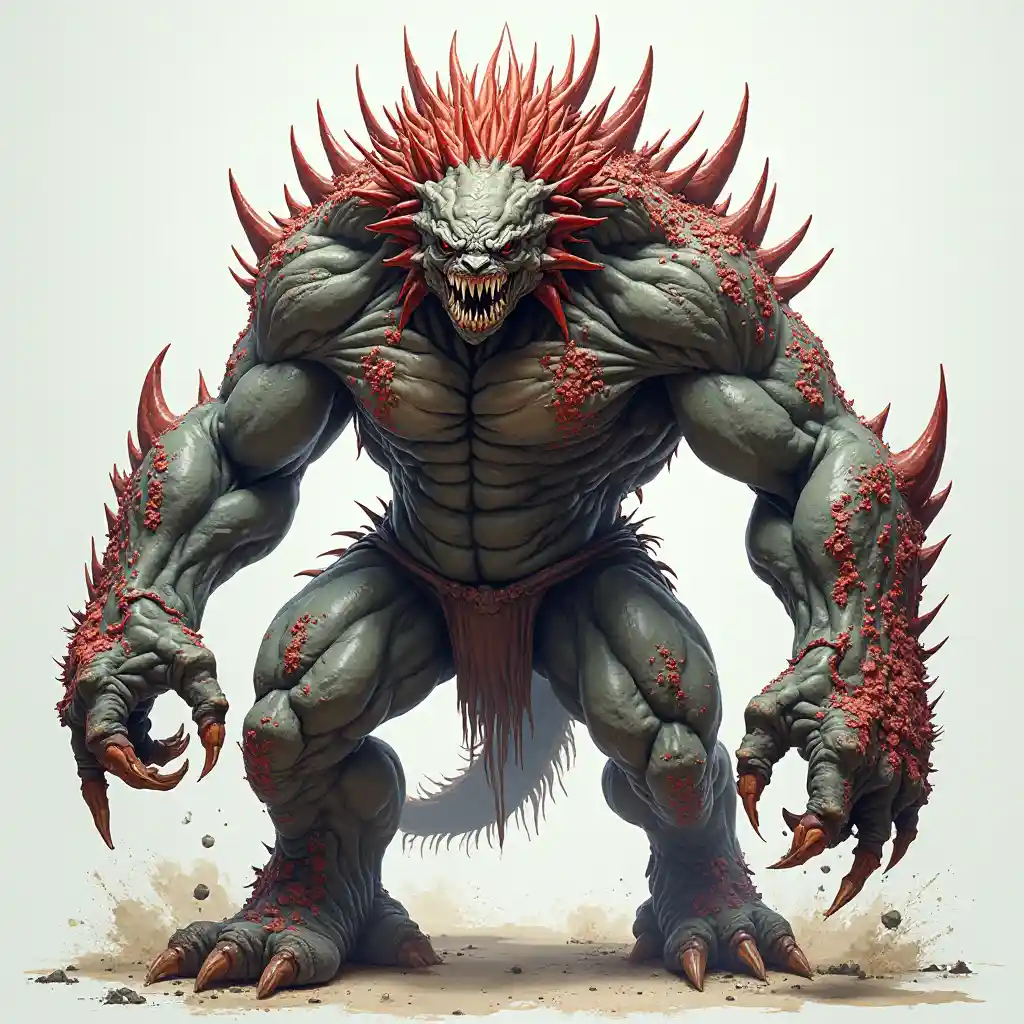 The Fearsome Spikey Clawed Quadruped Monster