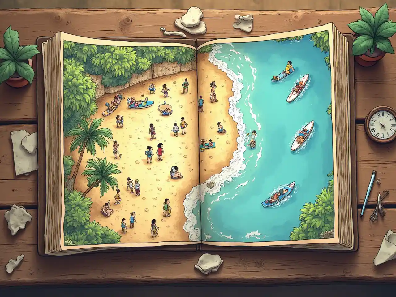 A Whimsical Journey Through a Detailed Comic Style Map